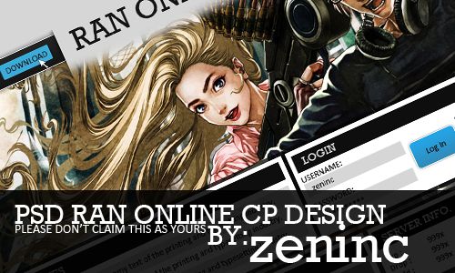 Ran Online Control Panel Design [PSD] | RaGEZONE - MMO Development Forums